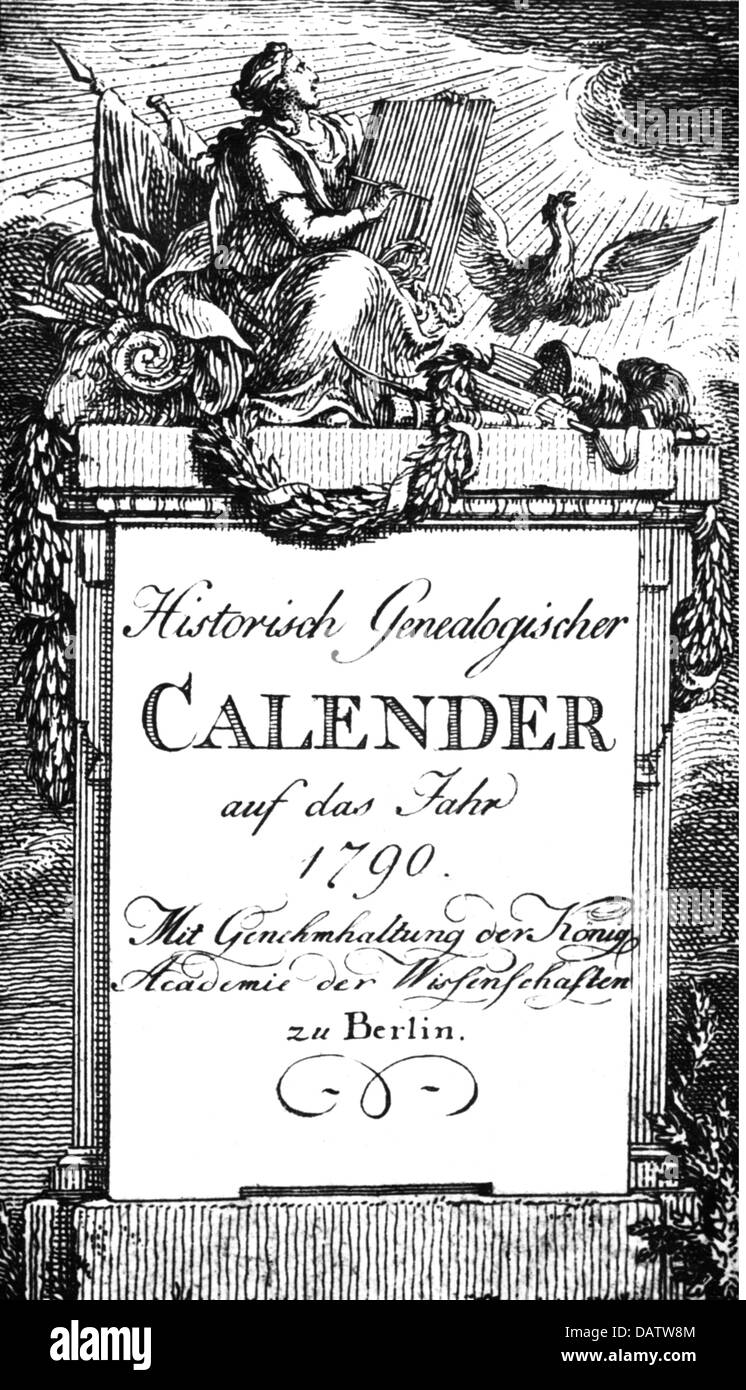 science, genealogy, historic genealogical calendar 1790, Additional ...