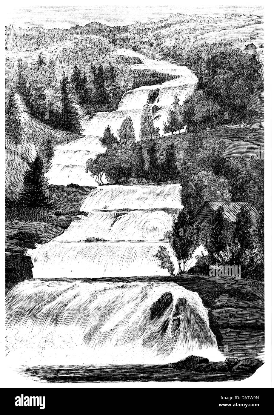 19th century waterfall cascade hi-res stock photography and images - Alamy