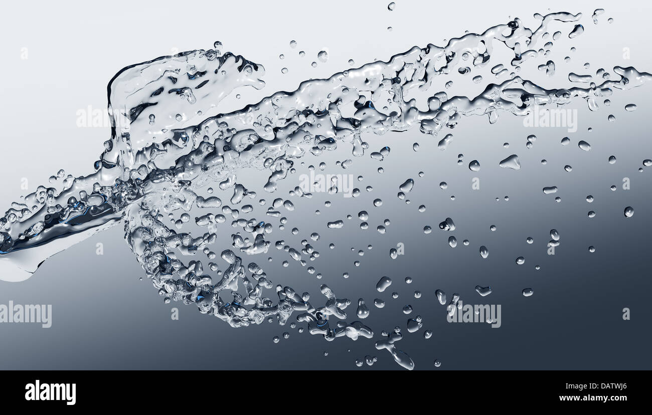 Water splash abstract background 3d illustration Stock Photo - Alamy