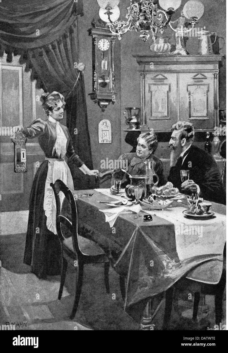 Historic house maid hi-res stock photography and images - Alamy