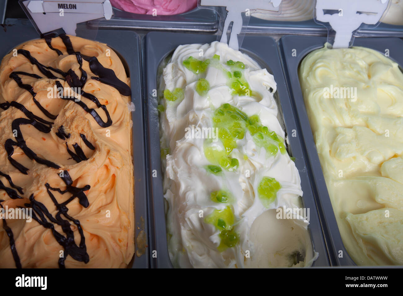 ice cream,various flavors Stock Photo - Alamy
