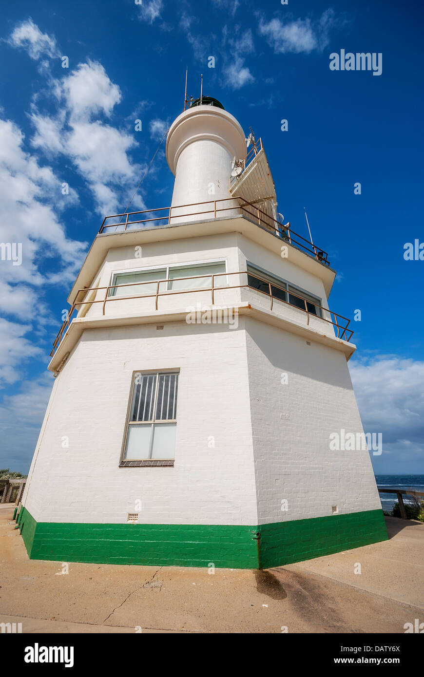 Point Lonsdale lighthouse on the Bellarine Peninsula near the entrance ...