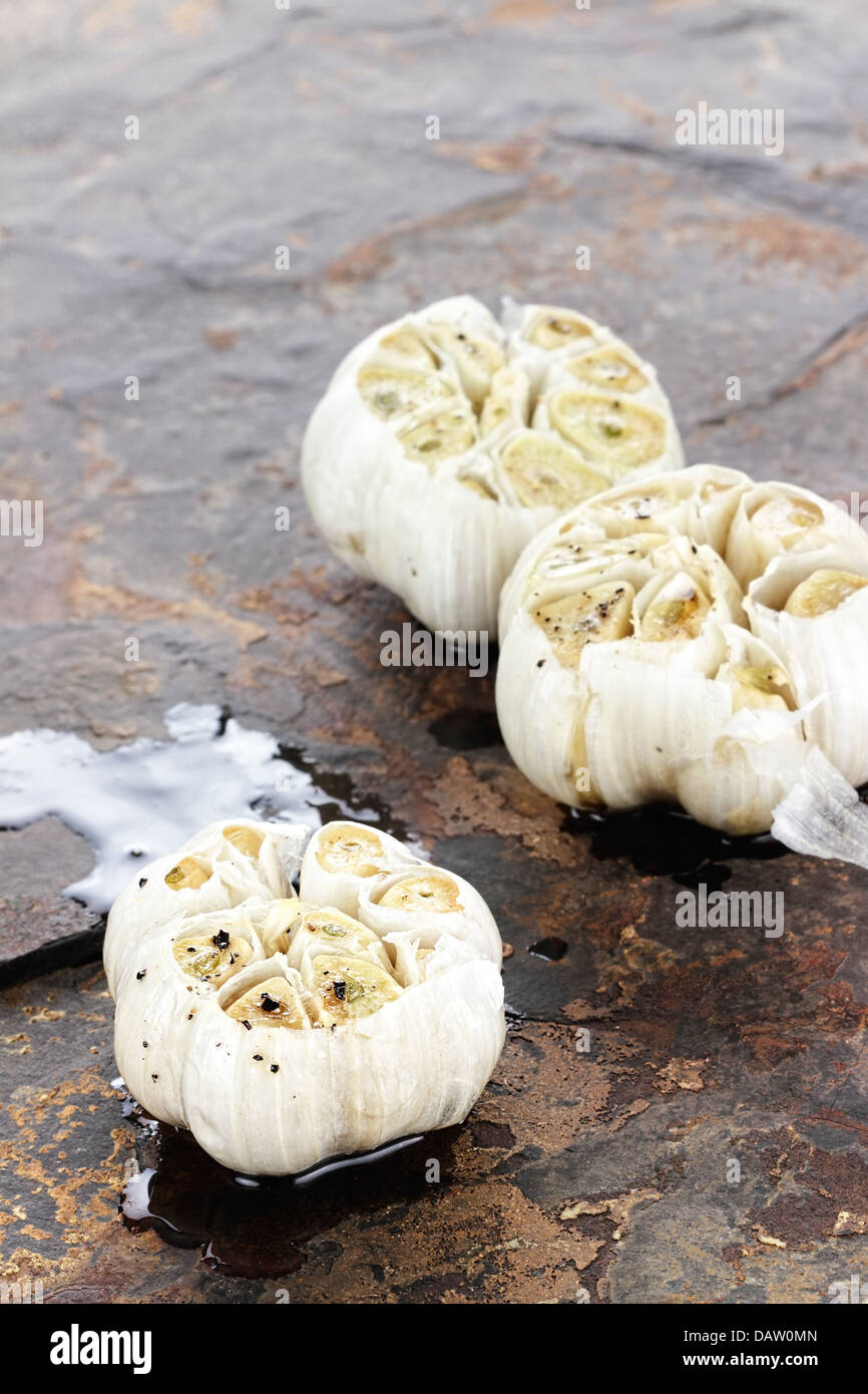 Roasted Garlic Cloves Stock Photo - Alamy