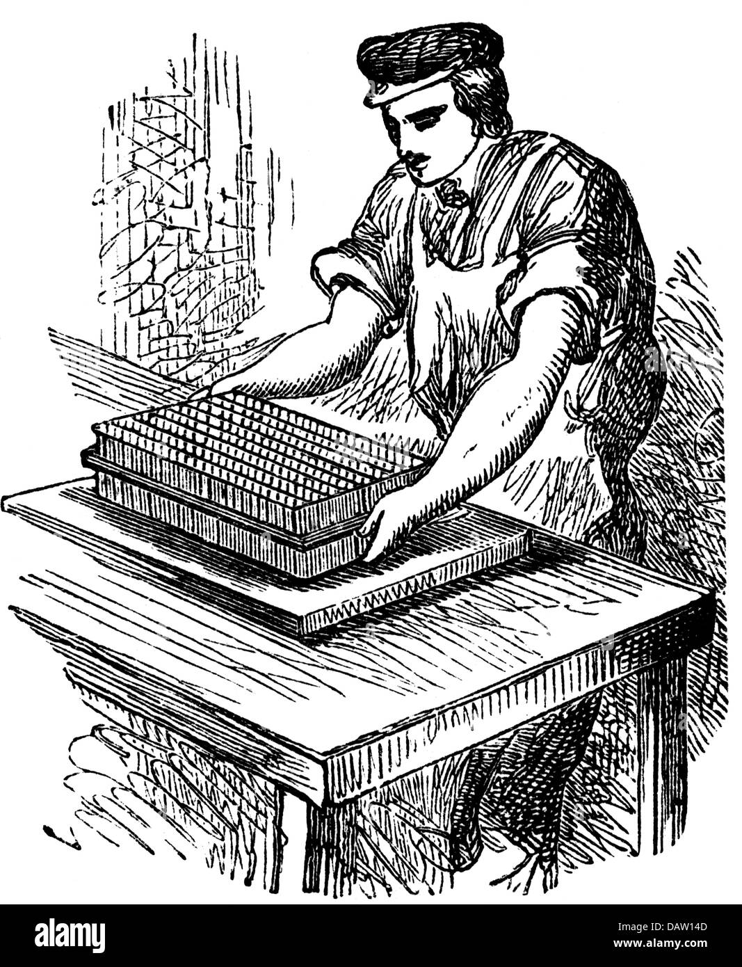 Matches matchstick matchsticks production Black and White Stock Photos ...