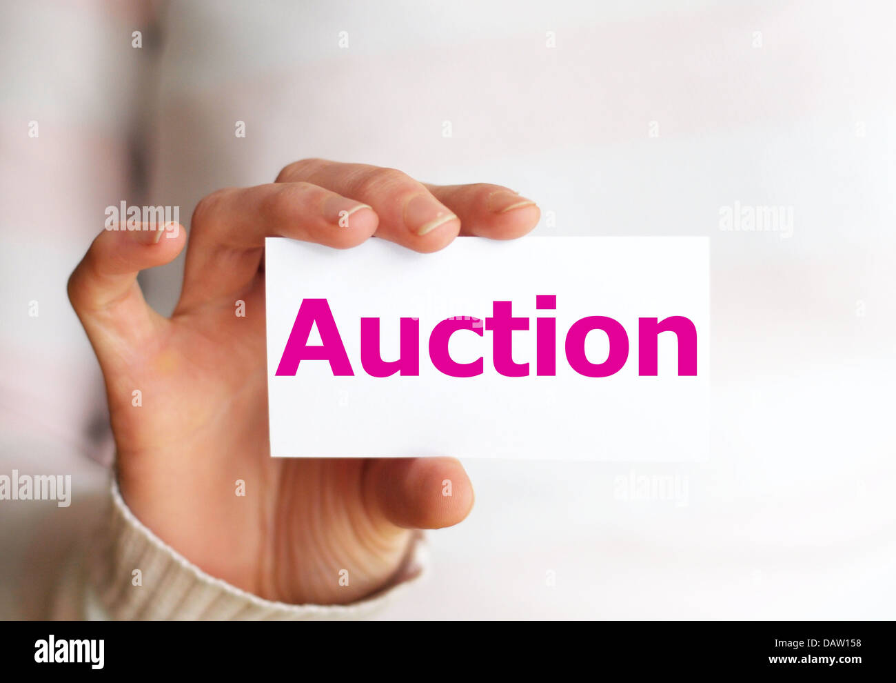 Auction paper hi-res stock photography and images - Alamy