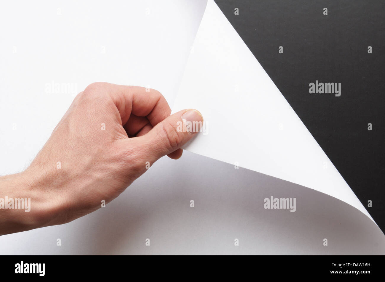 paper and hand Stock Photo - Alamy