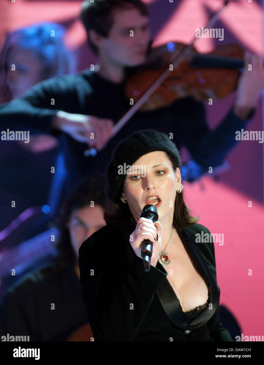 The member of the band Rosenstolz AnNa R. performs at the award ...