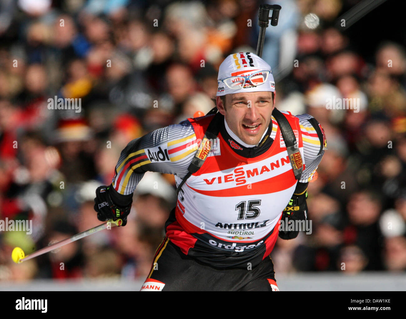 Alexander Wolf is pictured on his way to the finish line of the men's ...