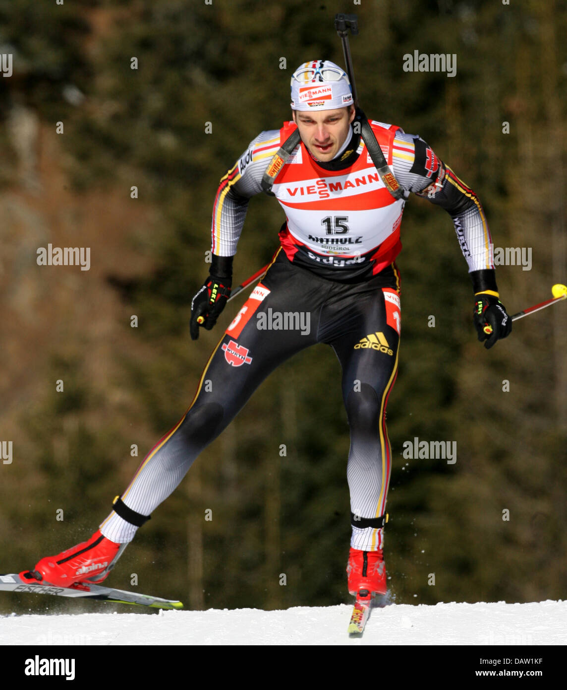 Alexander Wolf is pictured on his way to the finish line of the men's ...