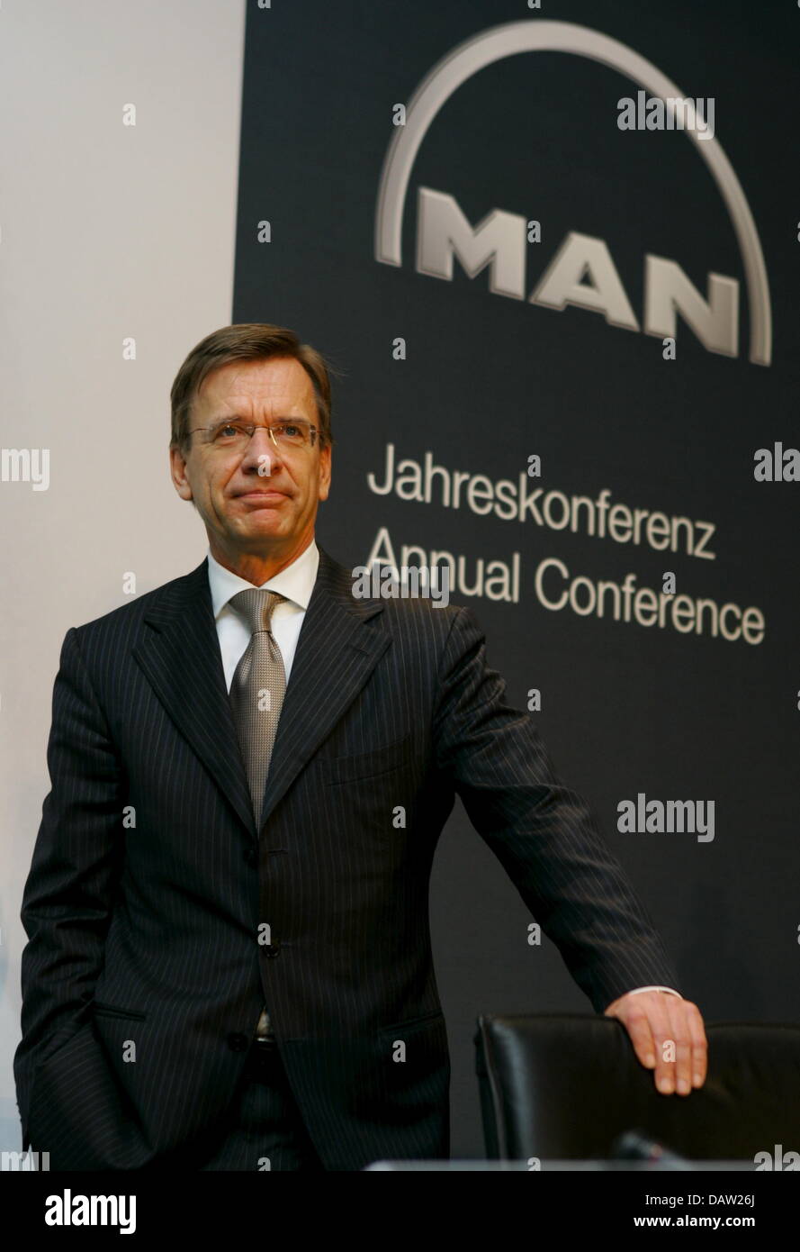 Hakan Samuelsson, CEO of MAN, pictured at the annual balance press ...