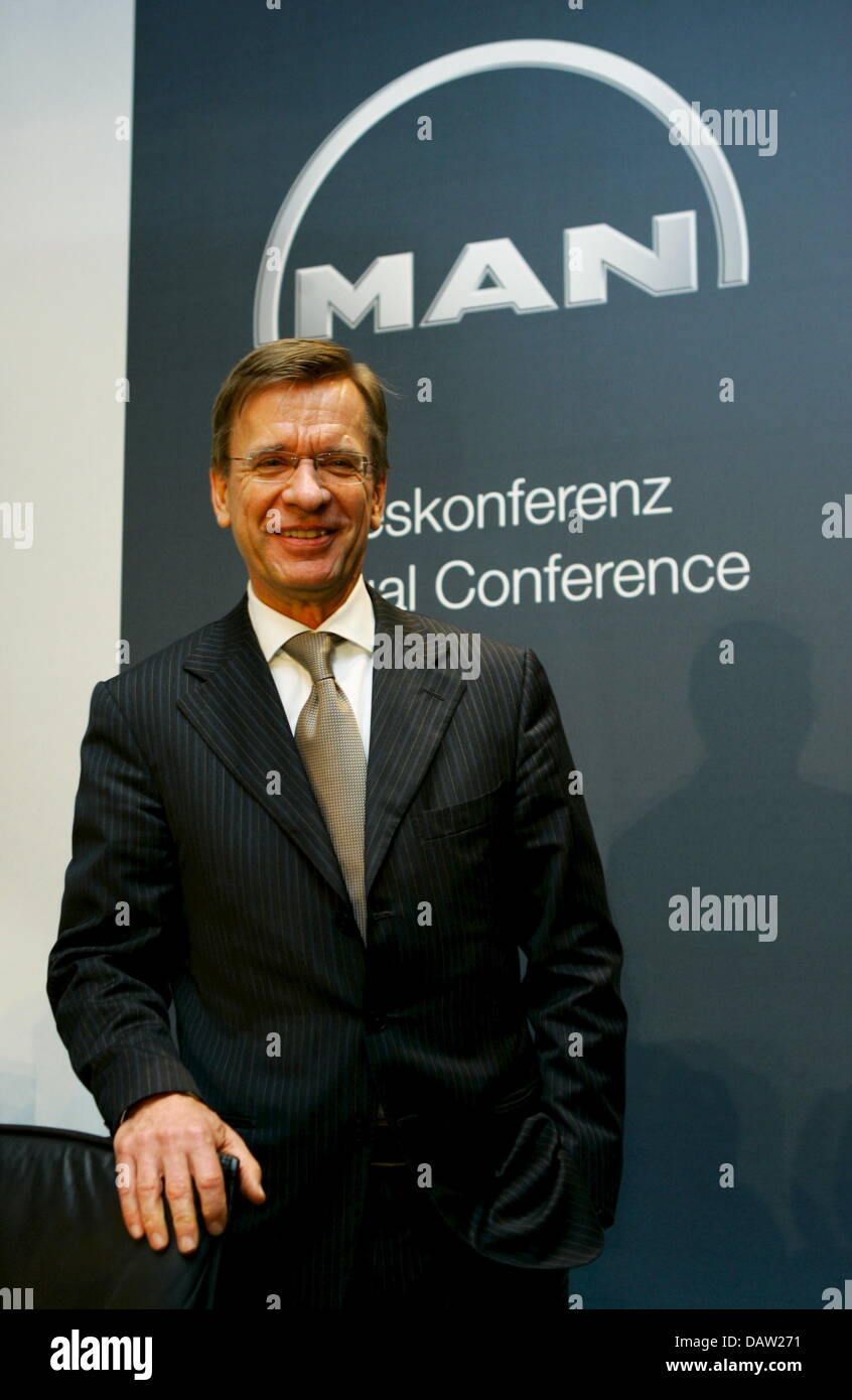 Hakan Samuelsson, CEO of MAN, pictured at the annual balance press ...