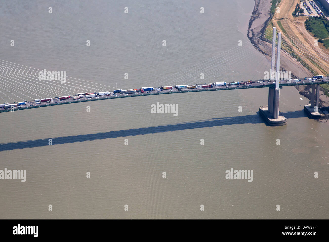 Aerial View Of Dartford River Crossing High Resolution Stock ...