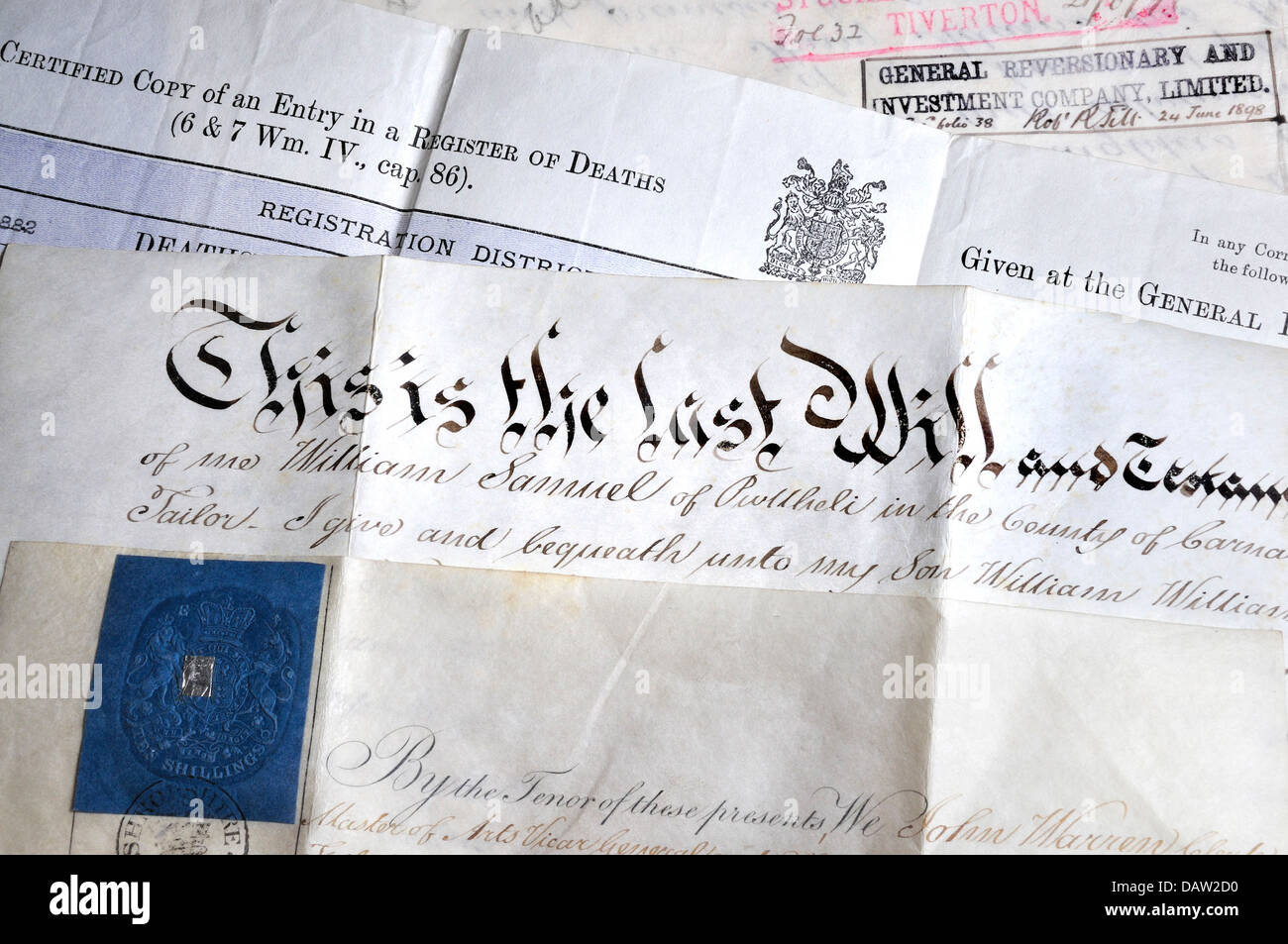 Death certificate hi-res stock photography and images - Alamy