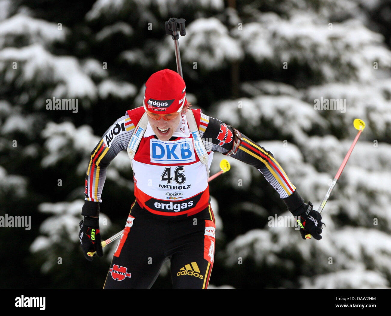 German Kati Wilhelm shown on her way during the women's 15km ...