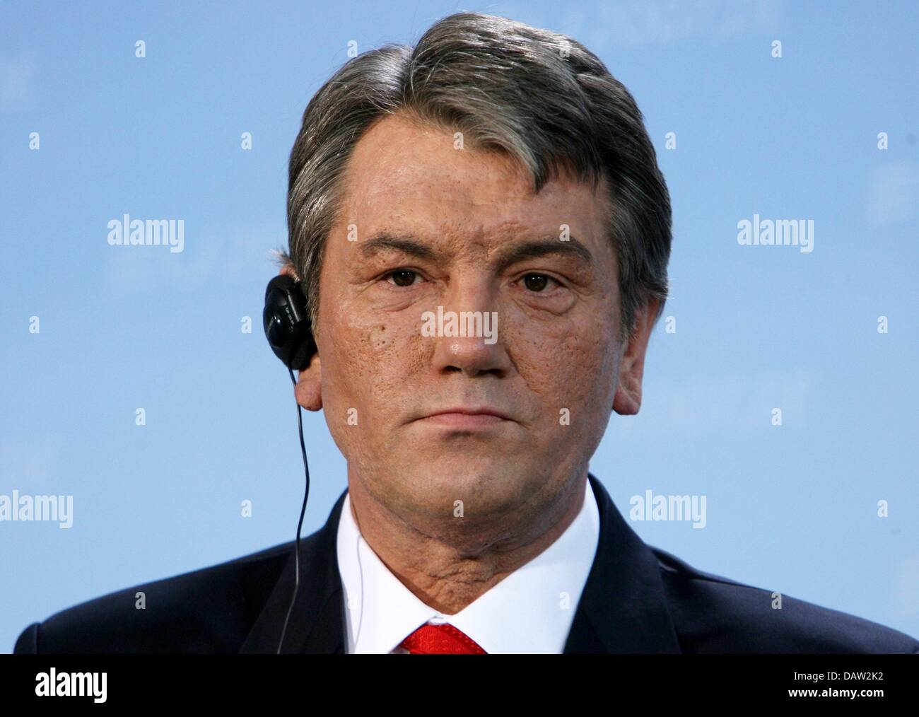Ukrainian President Viktor Yushchenko photographed during a press ...