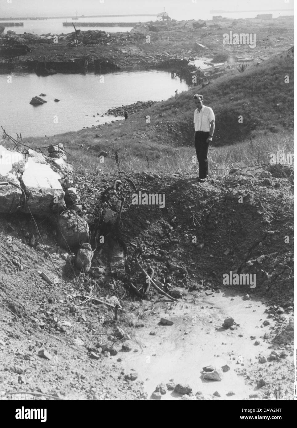 Bomb crater germany Black and White Stock Photos & Images - Alamy