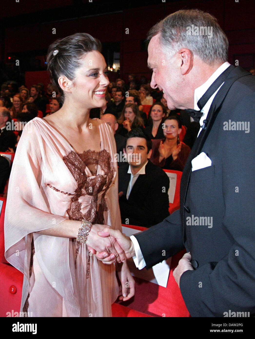 State Minister of Culture Bernd Neumann welcomes actress Marion ...