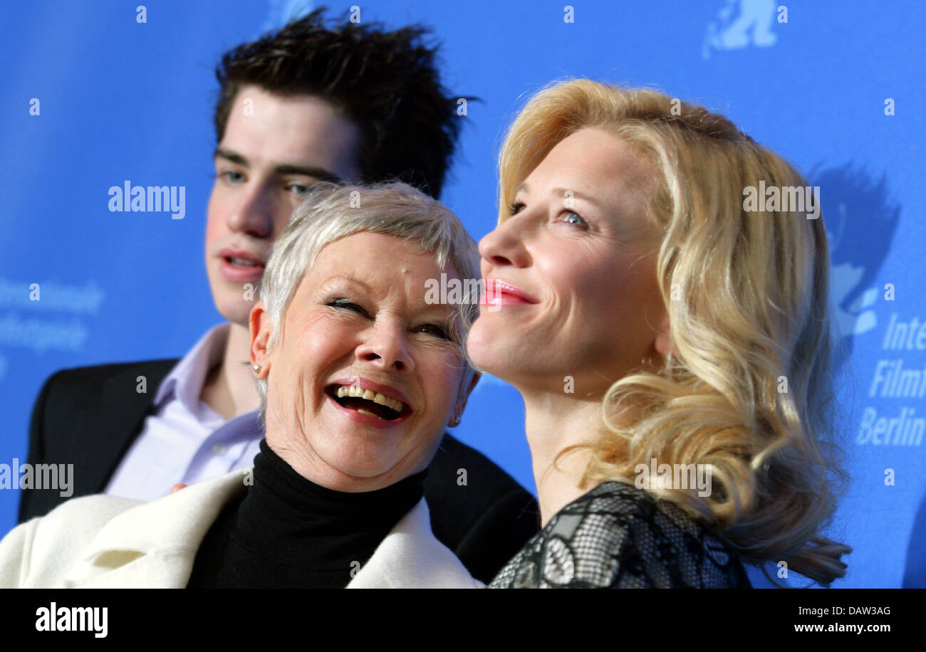 British actor Andrew Simpson (L-R), British actress Judi Dench and ...