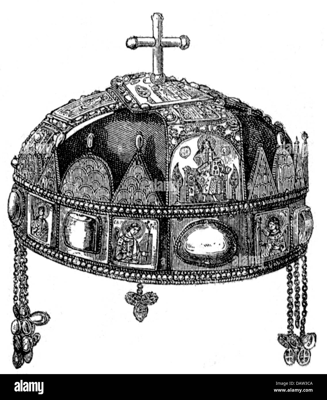 crowns / crown jewels, Hungary, crown of Saint Stephen, second version ...