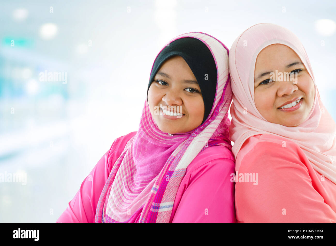 Happy Muslim women Stock Photo - Alamy