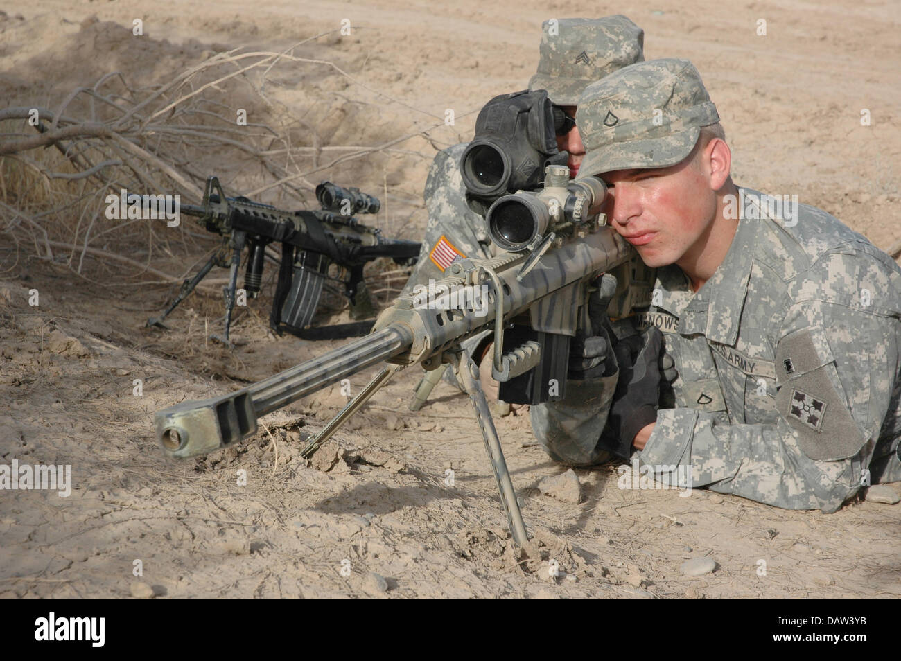 Snipers of the 1st Battalion 68th Armour Regiment of the US Army get ...