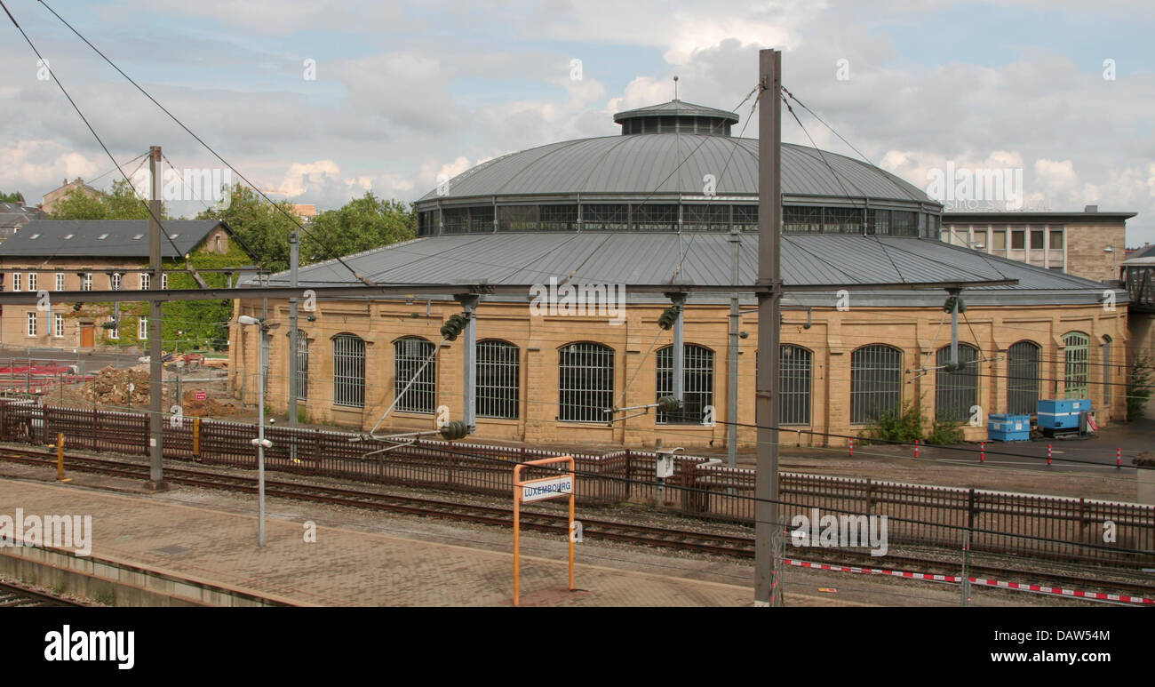 The photo shows a round brick building, which had originally been used ...