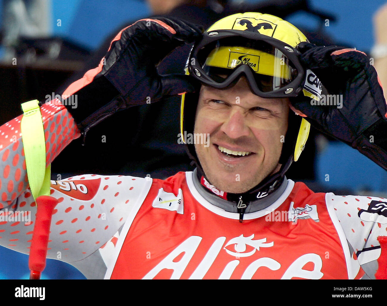 Austrian Hermann Maier pictured at the classic Kandahar course in ...