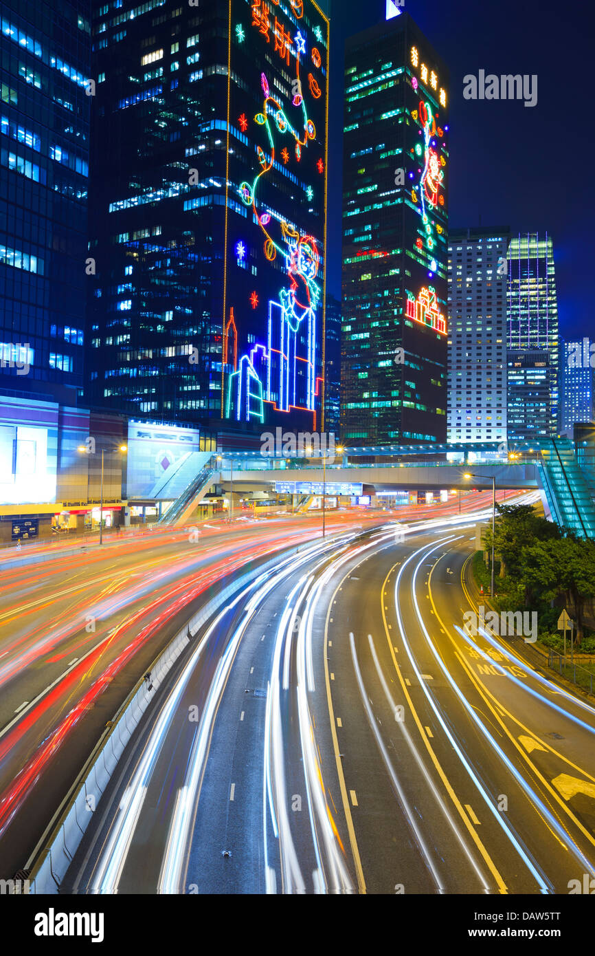 City traffic at night Stock Photo - Alamy
