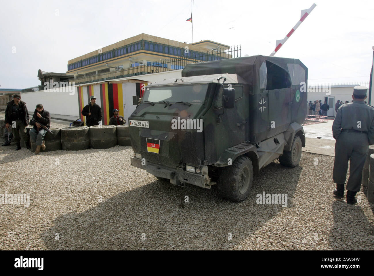A 'Mungo' armoured vehicle of the German ISAF contingent stands in ...
