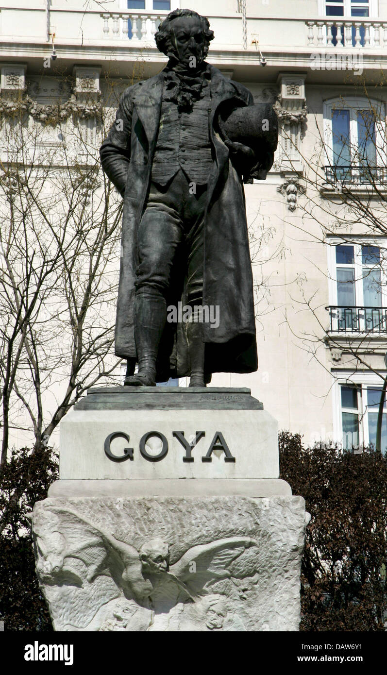 The Francisco de Goya monument pictured in Madrid, Spain, 21 February ...