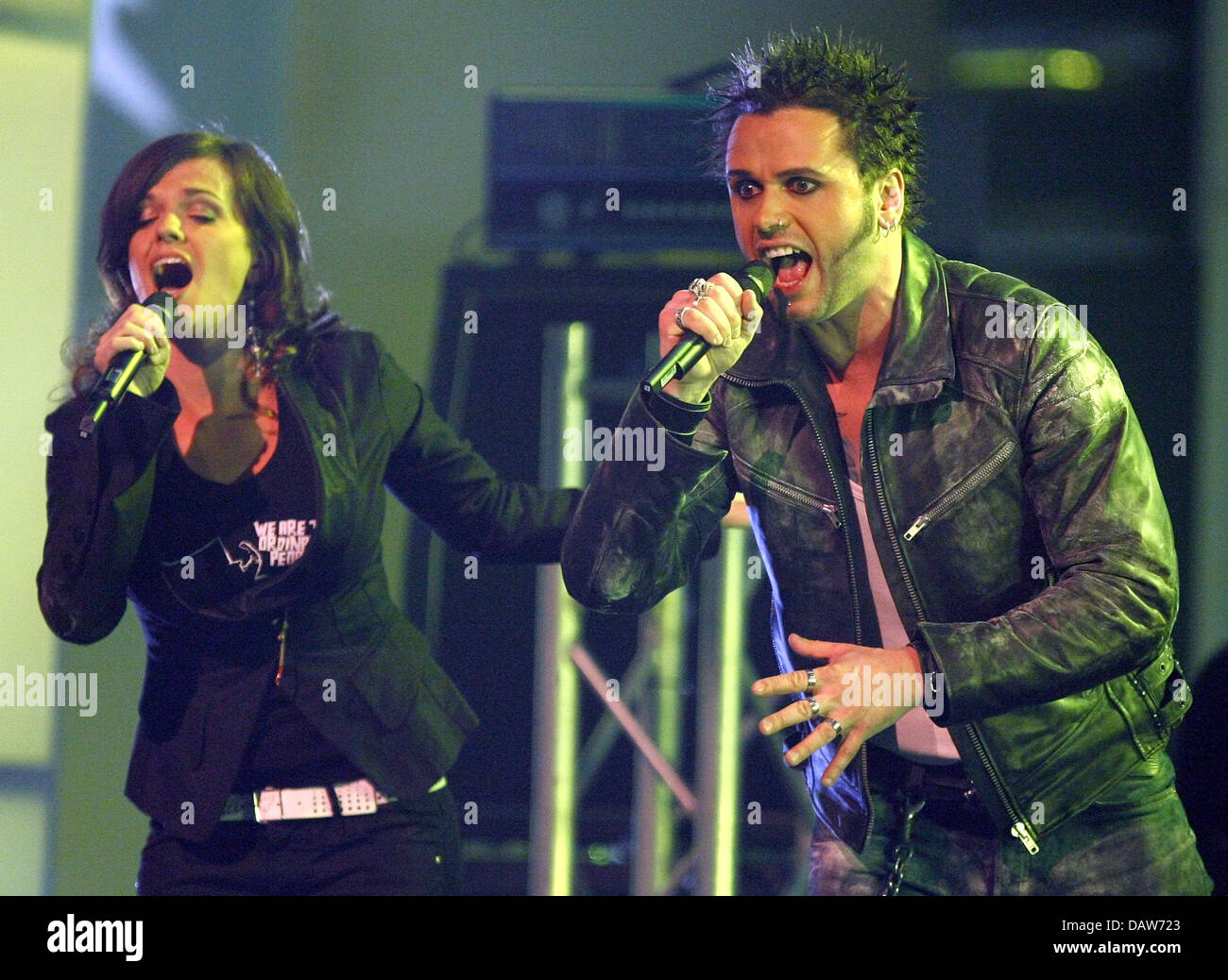 German rock band 'Oomph!' perform at 'The Dome 41' in Mannheim, Germany ...