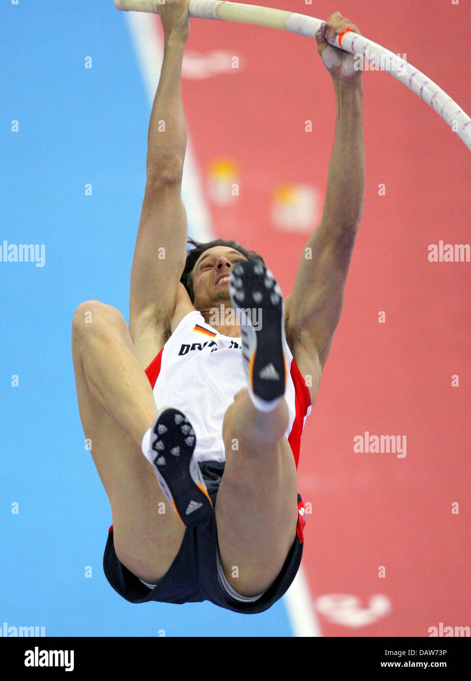 German pole vaulter Danny Ecker stems his attempt at the Pole Vault ...