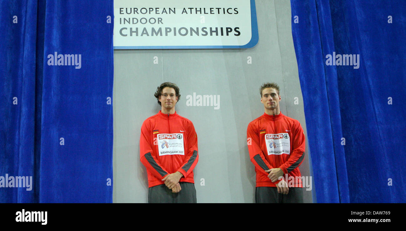 German pole vaulters Bjoern Otto (R) and Danny Ecker (L) Pole Vault ...