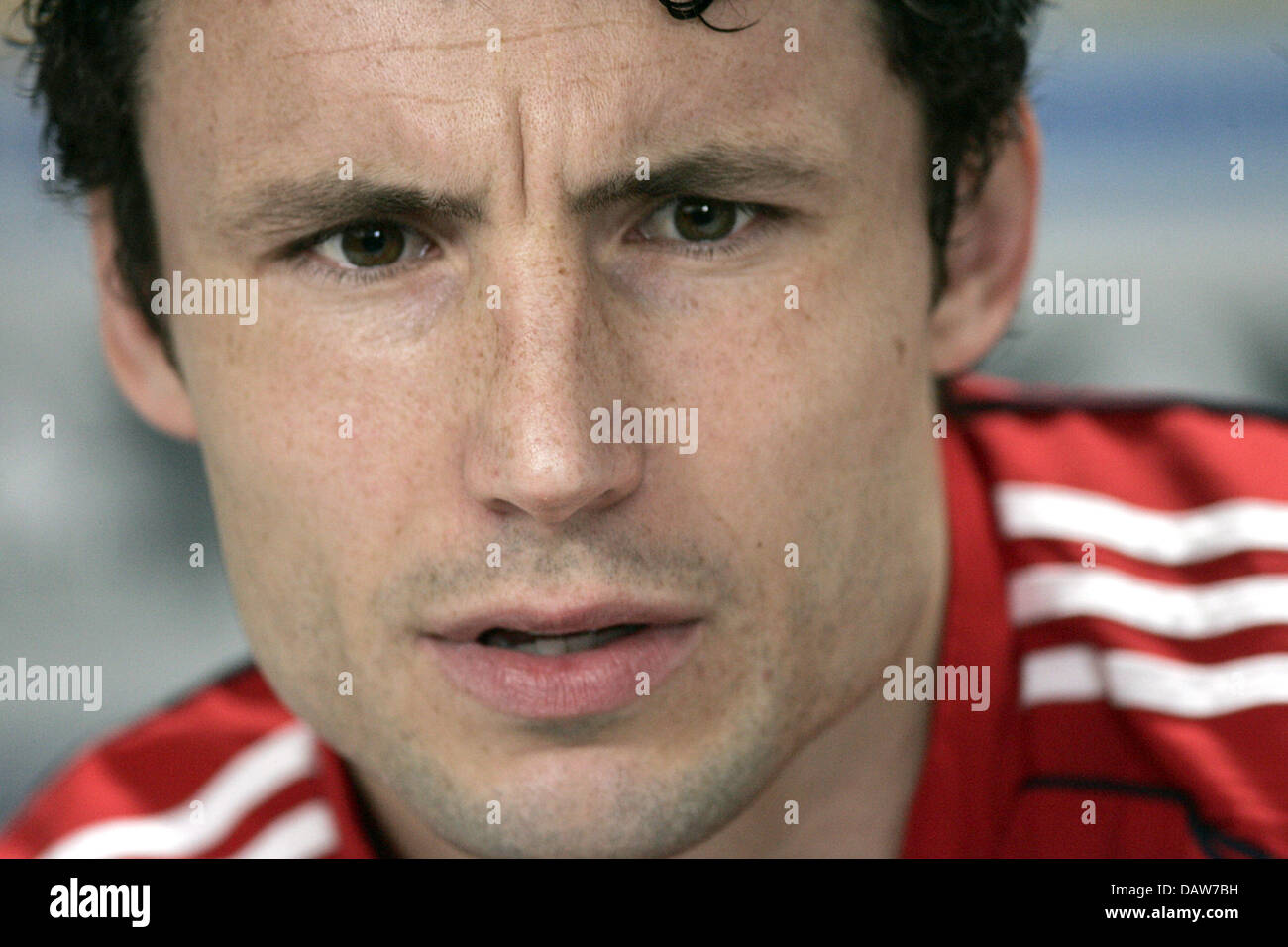 Player Mark van Bommel is pictured during a Bayern Munich Press ...