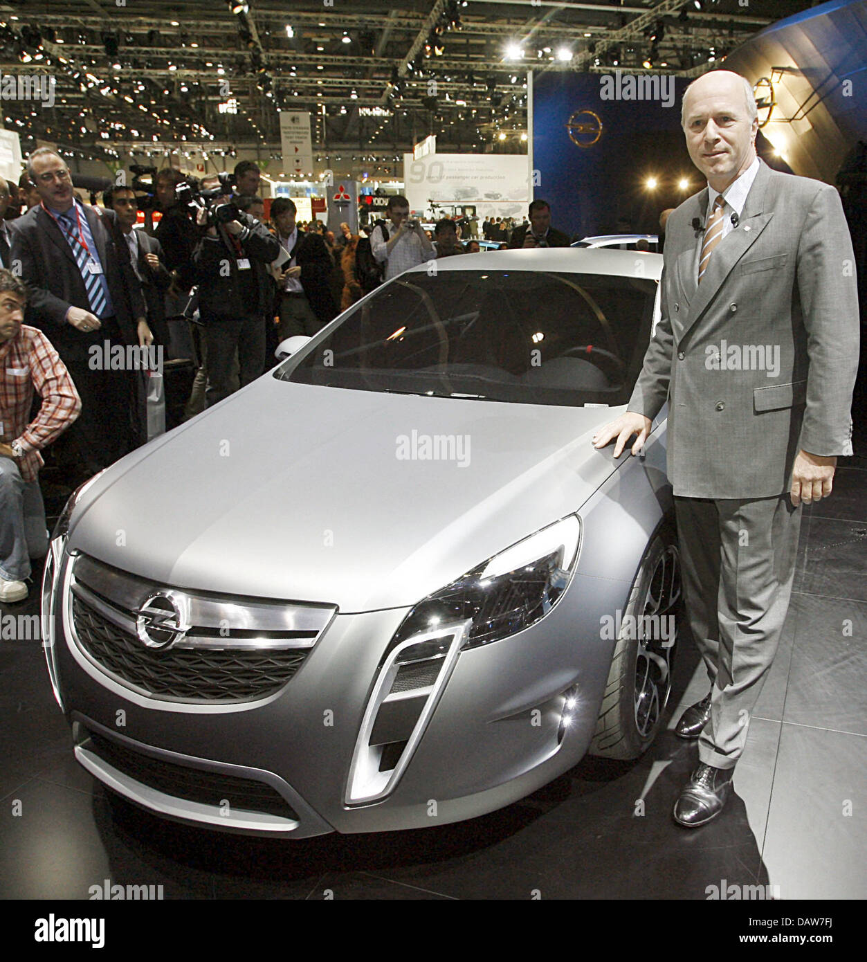 Carl-Peter Forster, President of General Motors (GM) Europe, presents ...