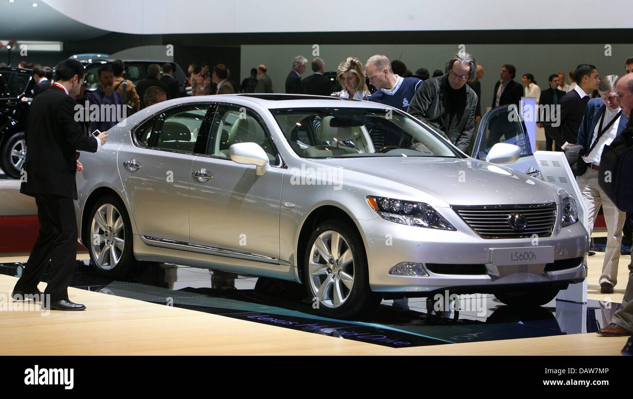 The Lexus Hybrid LS 600h L is presented at the Geneva Motor Show in ...