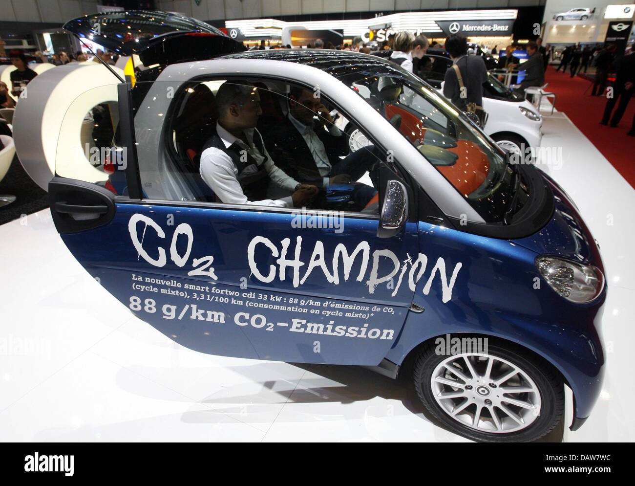 A new smart-Fortwo CDI is on display at the Geneva Motor Show in Geneva ...