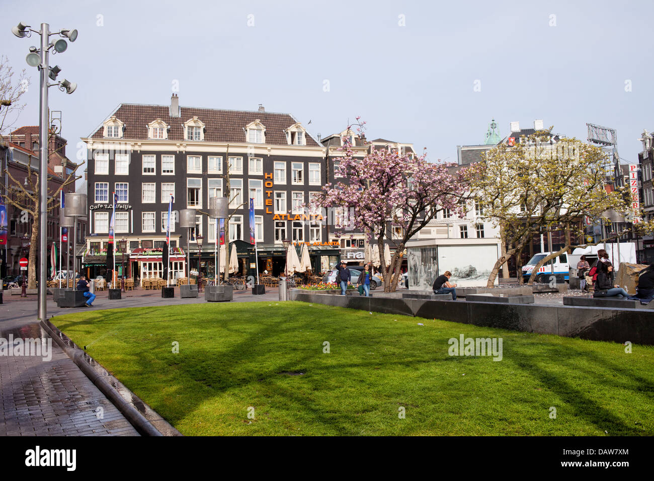 Rembrandtplein (Rembrandt Square) in central Amsterdam, Netherlands ...