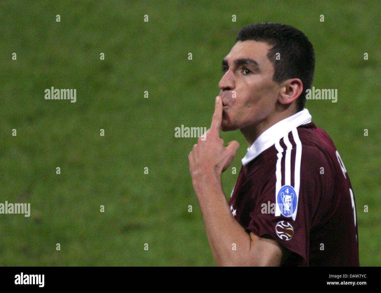 FC Bayern Munich's Brazilian defender Lucio celebrates his 2-0 goal ...
