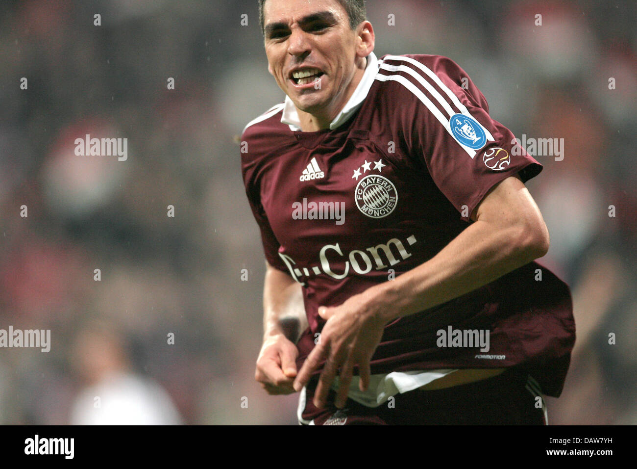 FC Bayern Munich's Brazilian defender Lucio celebrates his 2-0 goal ...