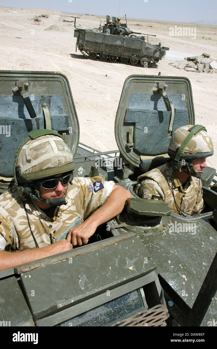 British soldiers of the Multinational Division South East are pictured ...