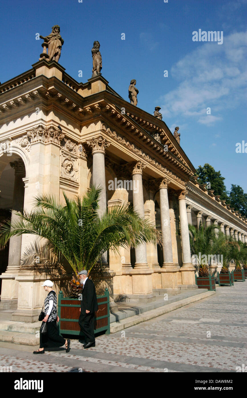 Neo-Renaissance Mill Colonnade (Mlýnská kolonáda), Karlovy Vary, Czech ...
