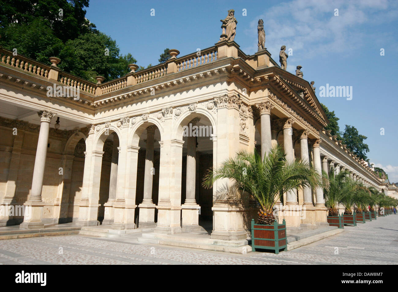 Neo-Renaissance Mill Colonnade (Mlýnská kolonáda), Karlovy Vary, Czech ...