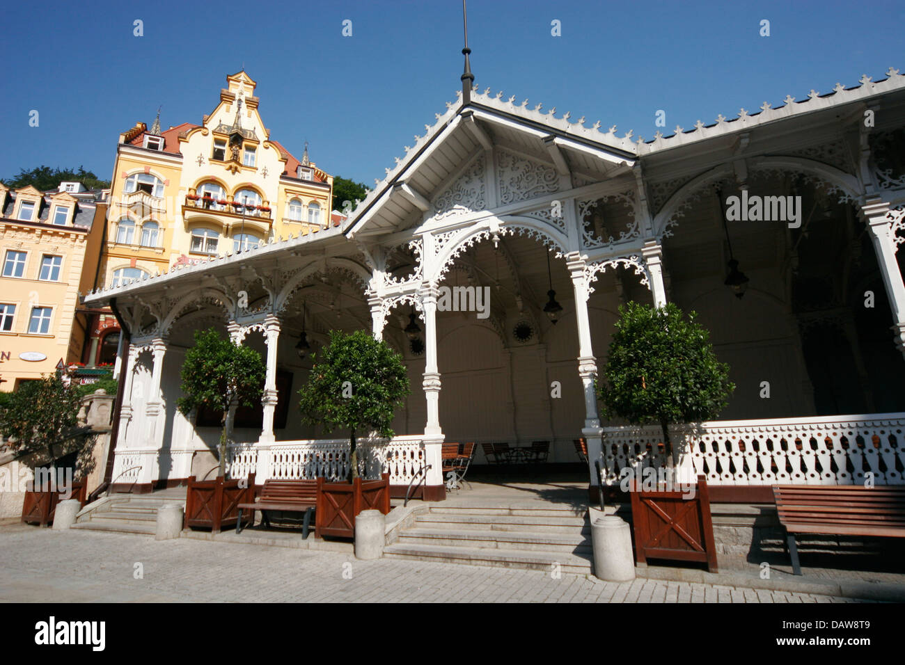 Market Colonnade (Tržní kolonáda), Karlovy Vary, Czech Republic Stock ...