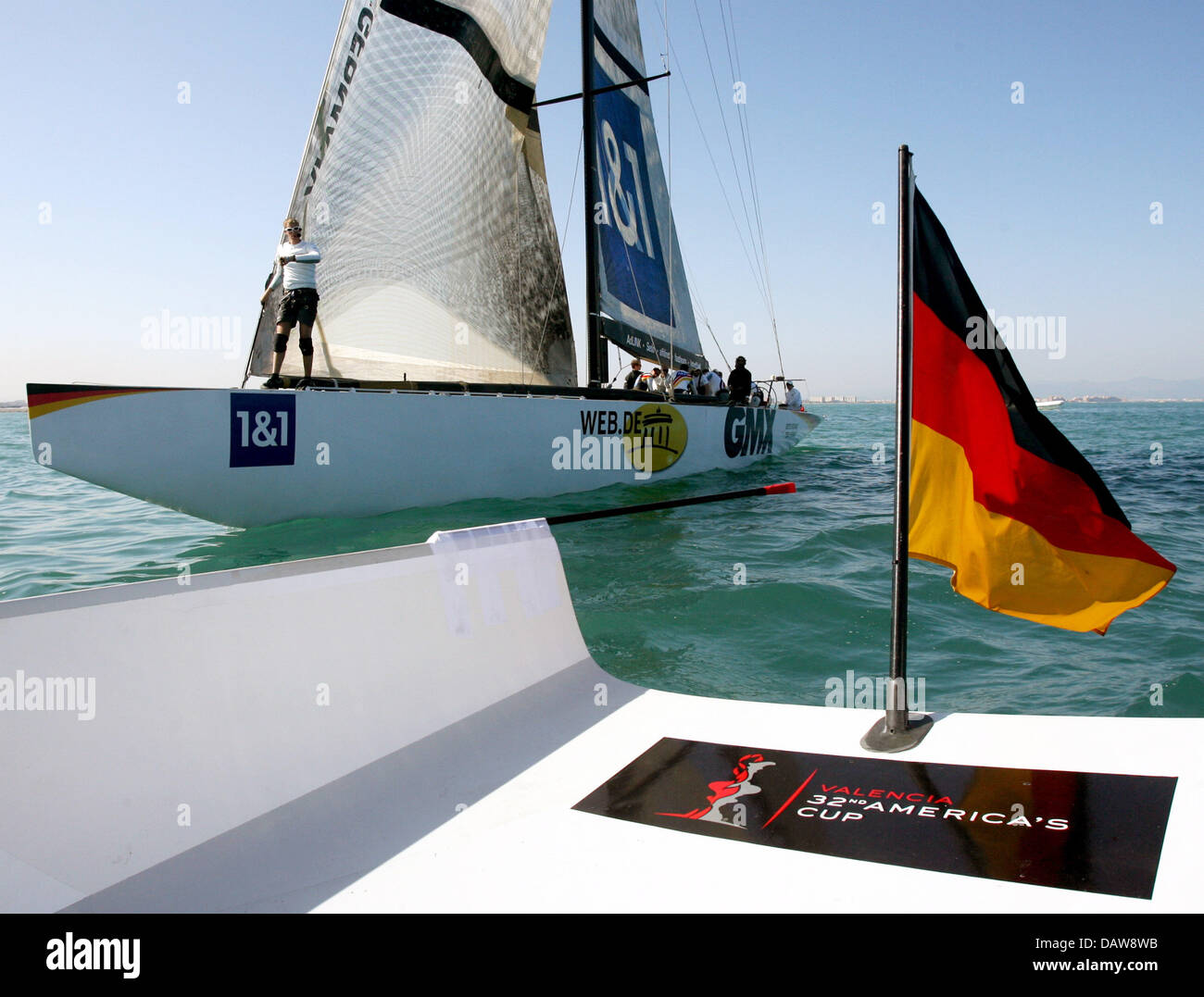 German yacht GER 89 (front, Team Germany 1) races her sister yacht GER ...