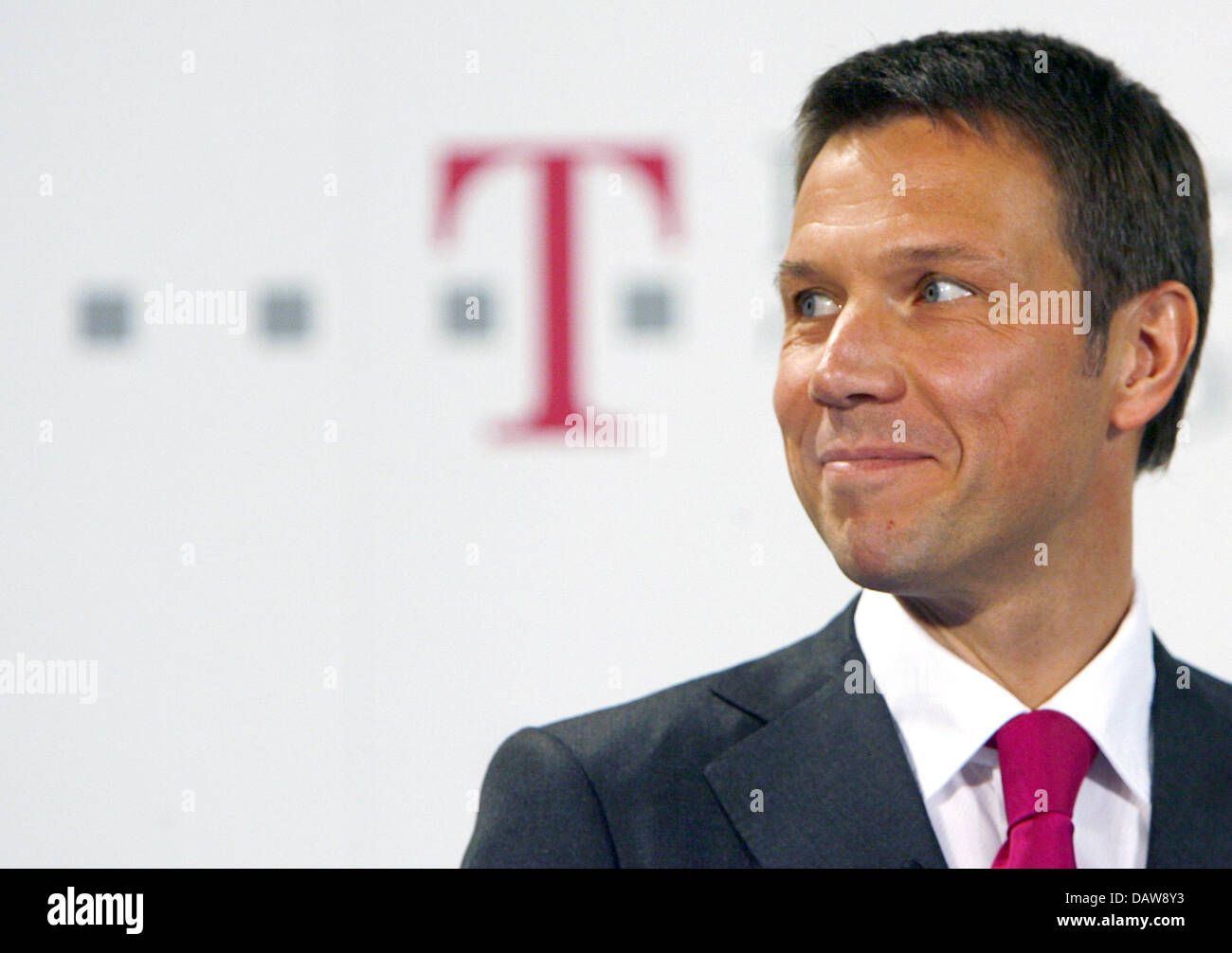 Deutsche Telekom CEO Rene Obermann is pictured during a press ...