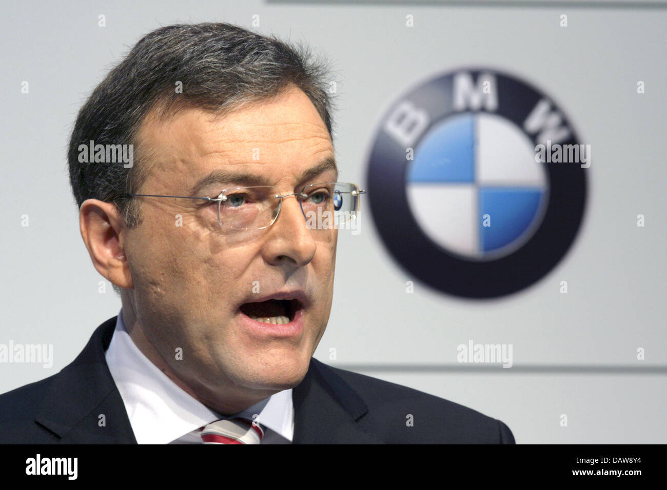 BMW CEO Norbert Reithofer is pictured at the company's balance press ...
