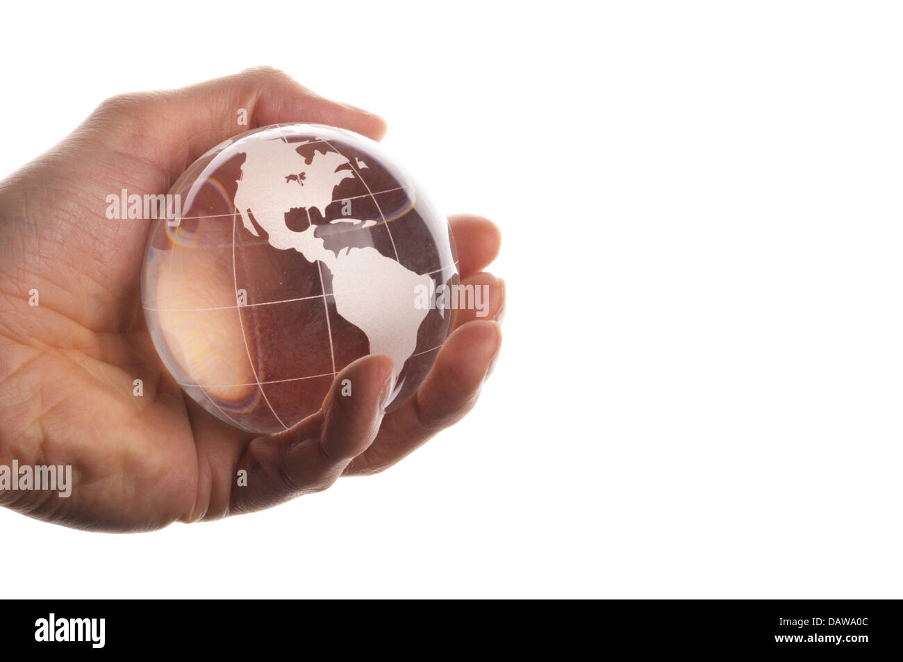 hand holding globe Stock Photo - Alamy