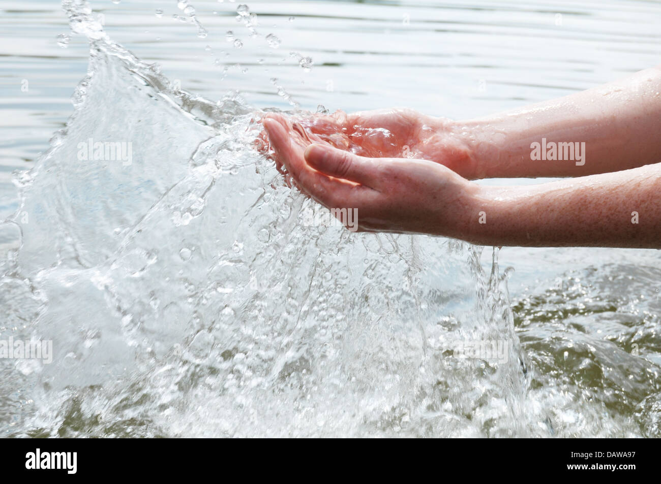 hand an water Stock Photo - Alamy