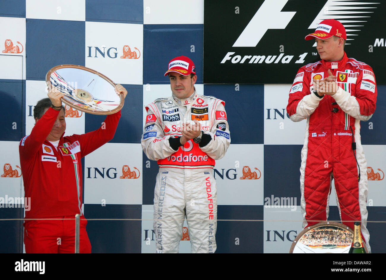 2007 kimi raikkonen trophy hi-res stock photography and images - Alamy